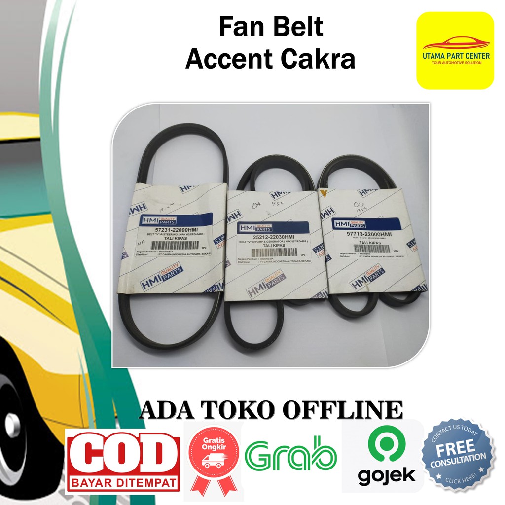 Fan BELT ACCENT CAKRA VAN BELT FAN ROPE HYUNDAI ACCENT CAKRA ORIGINAL ...
