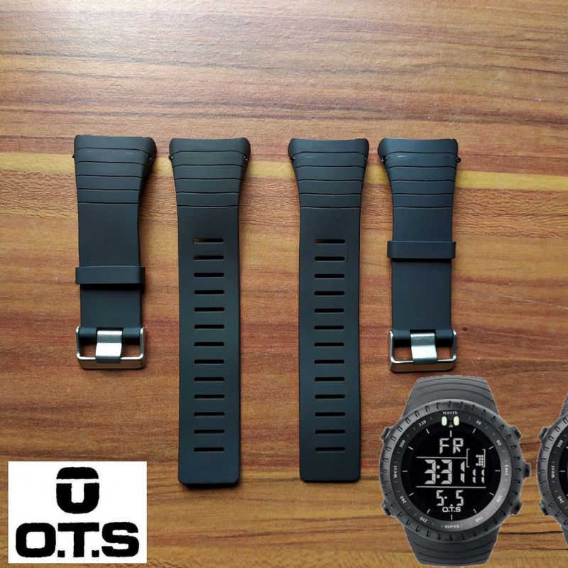 Rubber Strap OTS T5007G OTS 5007 black watch Strap | Shopee Philippines
