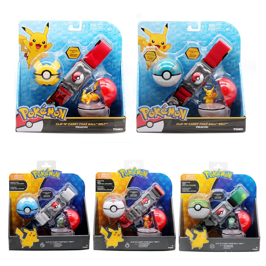 TOMY Pokemones Genuine Elf Ball Belt Pikachu Pokeball Pocket Monster ...