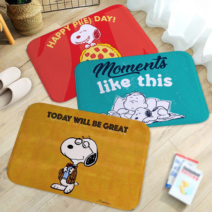 Snoopy Welcome Floor Mats Carpets Doormats Anti-Slip Mat | Shopee ...