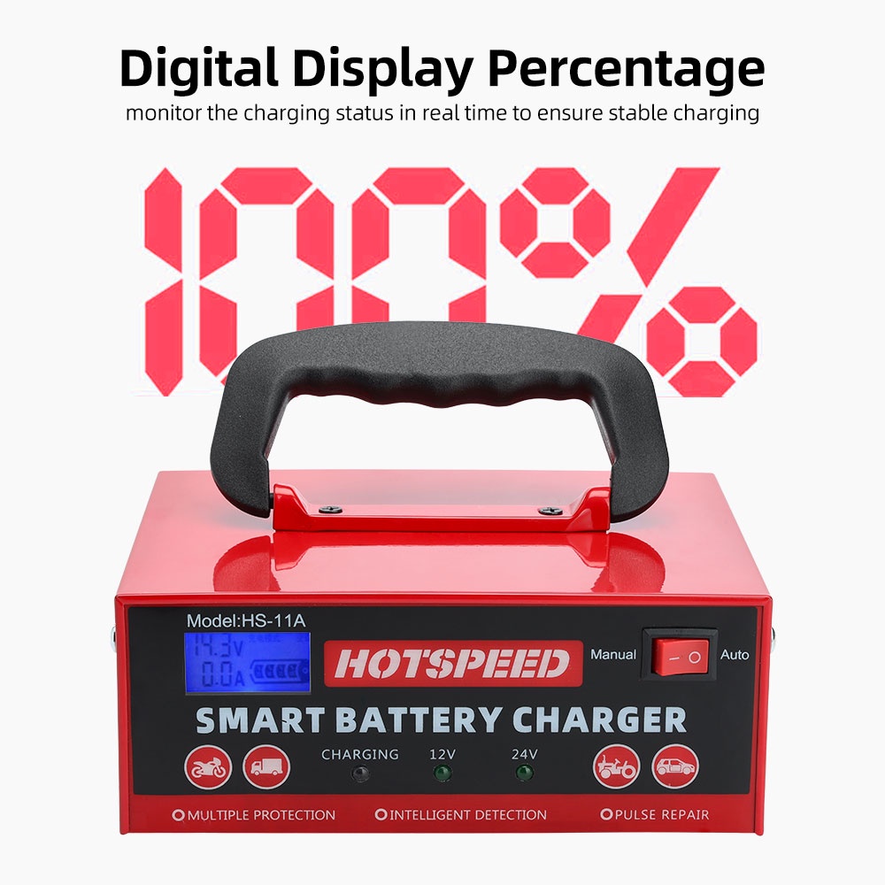 HOTSPEED Car Battery Charger 12v 24v Original Japan Heavy Duty Fast ...