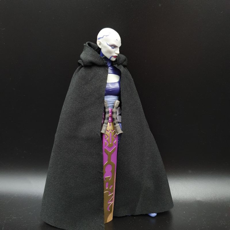 FABRIC SOFT GOODS CAPE ASAJJ VENTRESS BLACK SERIES STAR WARS WIRE CAPE ...