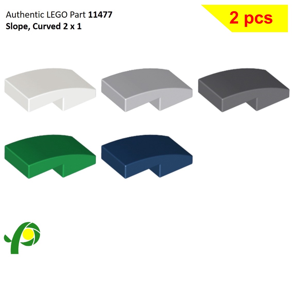 LEGO Parts 11477 / 3593 Slope Curved 2x1 No Studs | Shopee Philippines