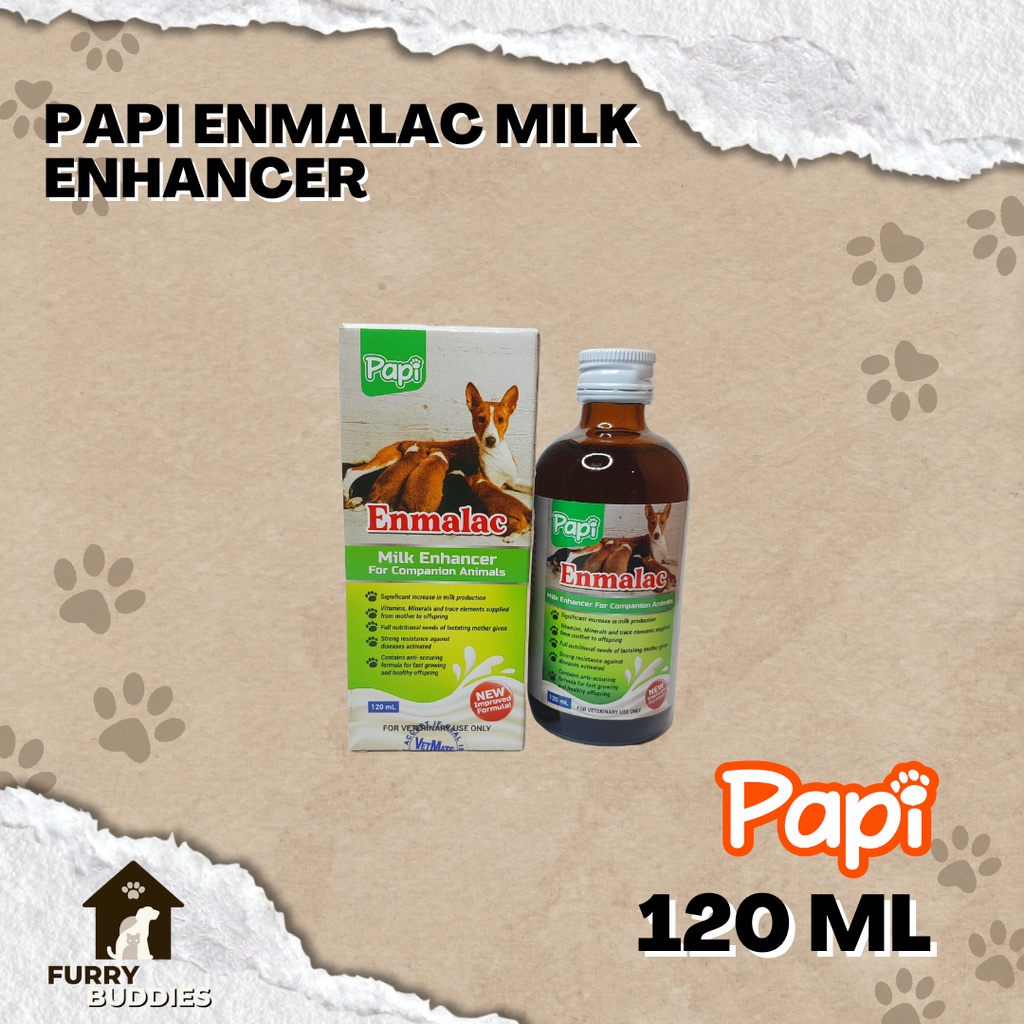 PAPI ENMALAC MILK ENHANCER FOR COMPANION ANIMALS (120 ML) | Shopee ...