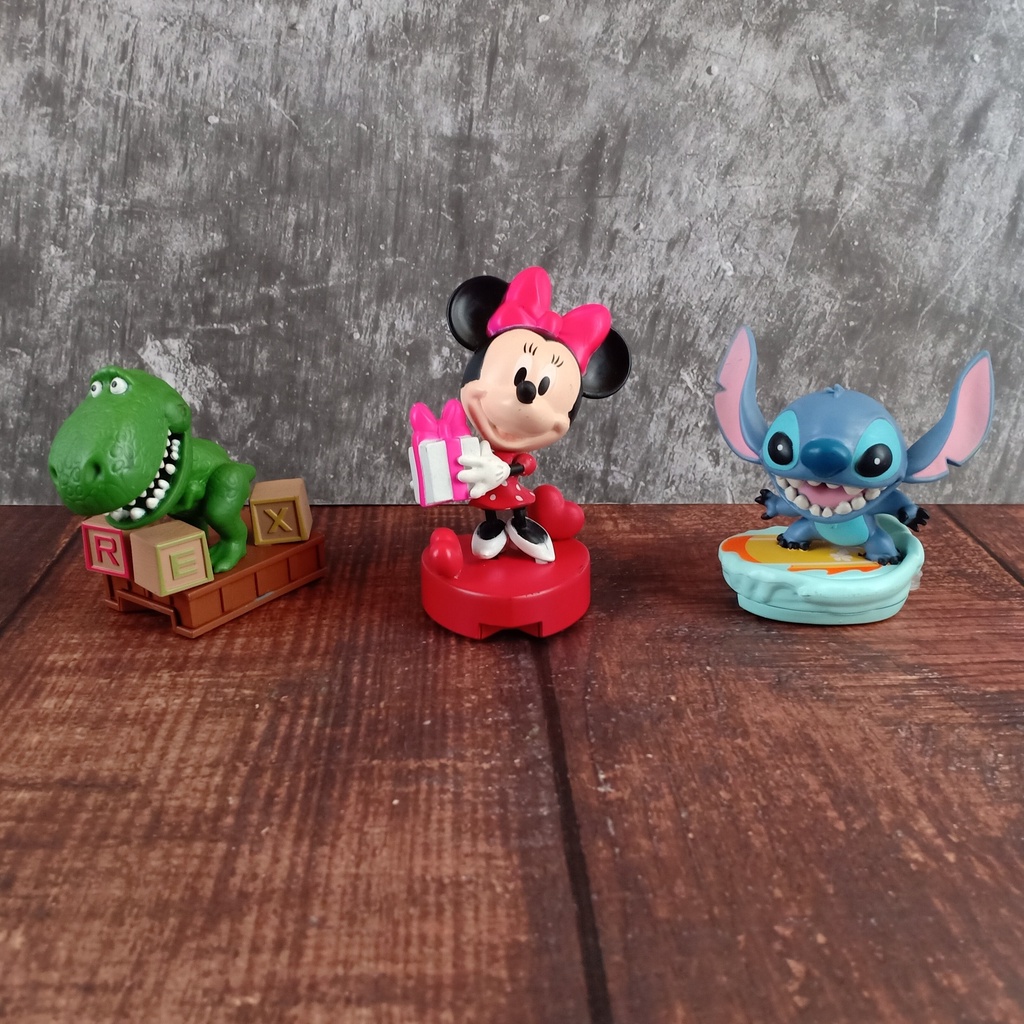 Disney Toy Figures Stitch Minnie Mouse Rex Connecting Toys | Shopee ...