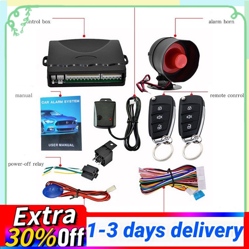 1Set Universal Car Security Alarm System Anti-theft with Remote ...