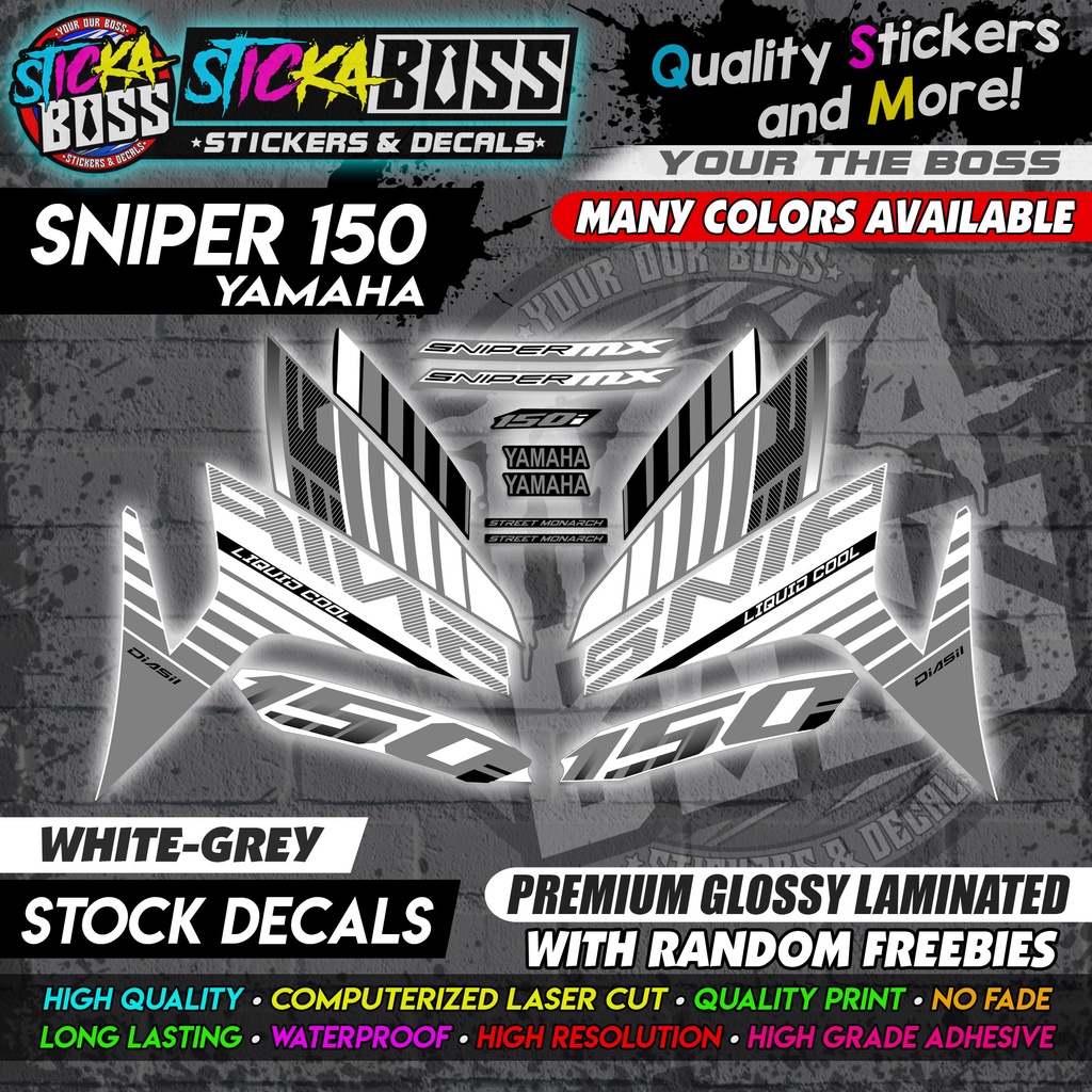 STICKER DECALS for SNIPER 150 ASSORTED COLORS (S150STDE) By STICKABOSS ...