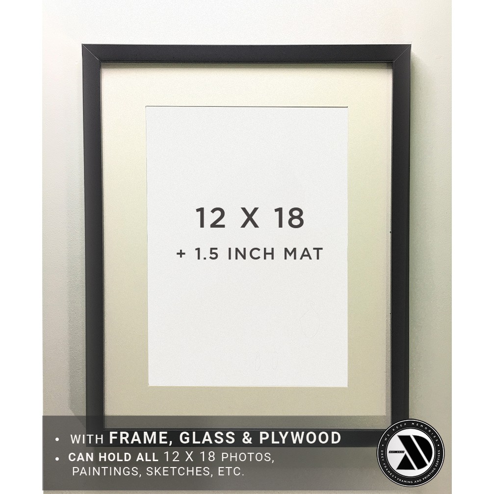 12x18 (inches) Photo Frame - Picture Frame - Wall Frame Plus Matting ...