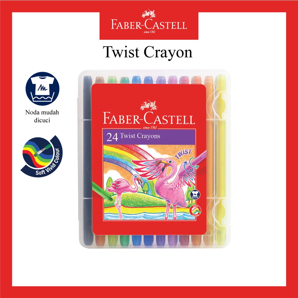 Twist Crayon Faber Castell 24 Colors / Twist Crayons For Coloring ...