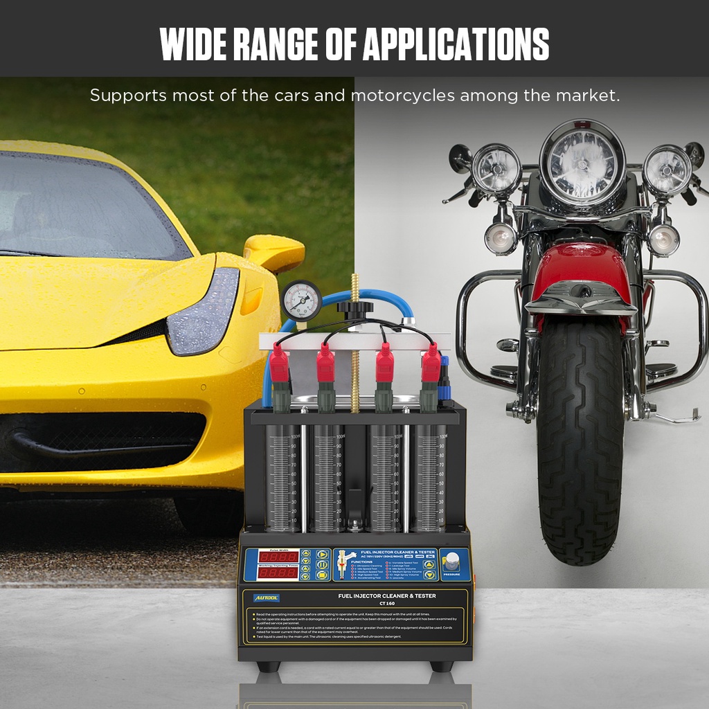 AUTOOL 110V/220V Intelligent Ultrasonic Automotive Fuel Injector ...