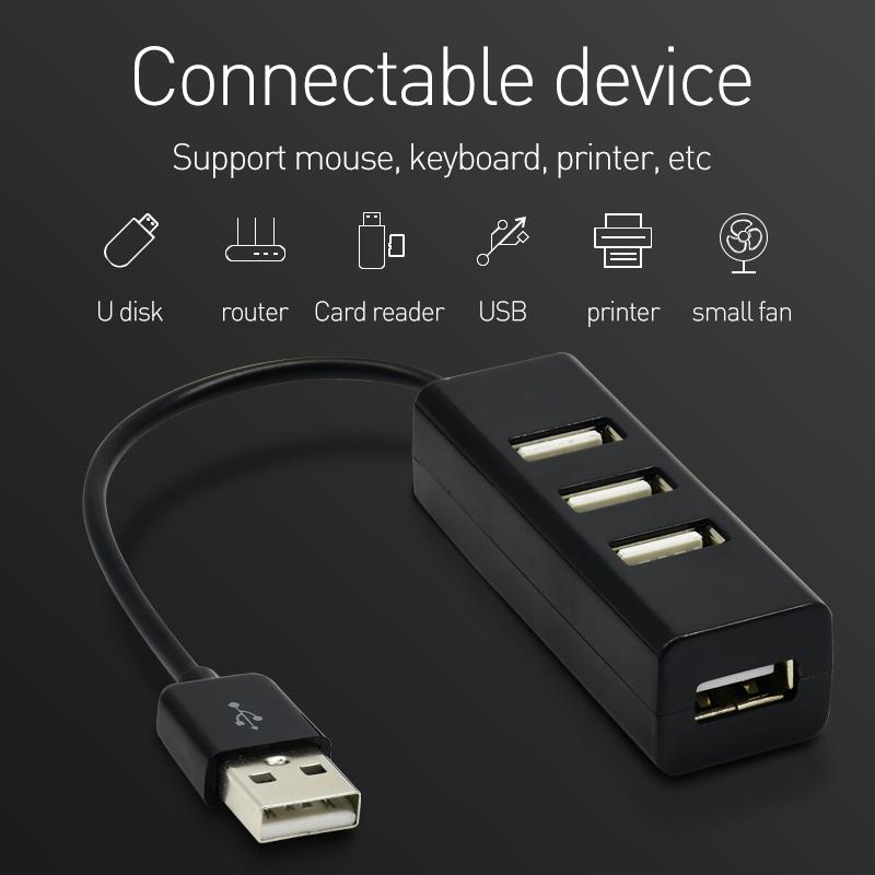 4 in 1 High Speed USB Hub with 4 USB 2.0 Ports Splitter Car Home Office ...