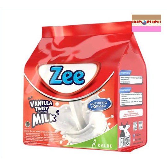 Zee Milk Sachet Vanilla/Chocolate Flavor (Content 10x40gr) | Shopee ...
