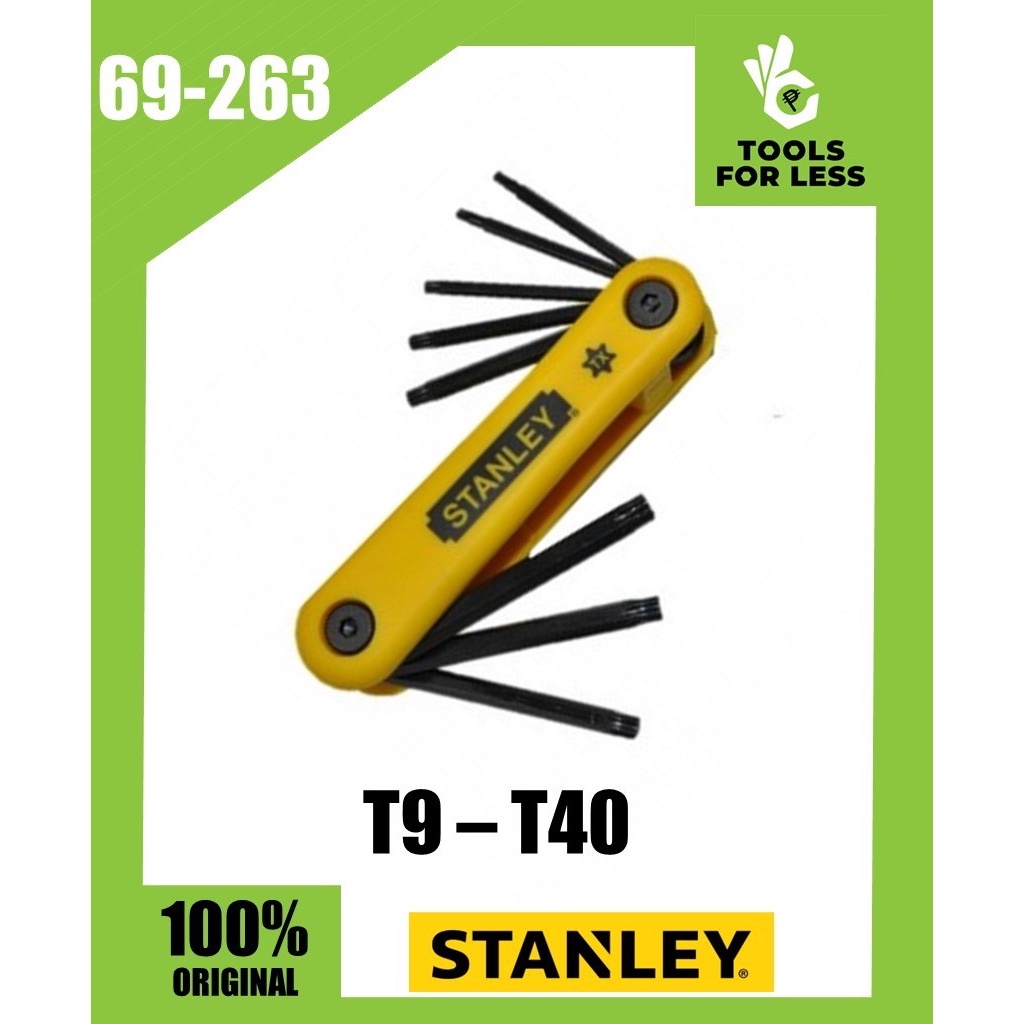 Stanley 8pc Folding Torx Hex Key Set T9 - T40 Model: 69-263 | Shopee ...