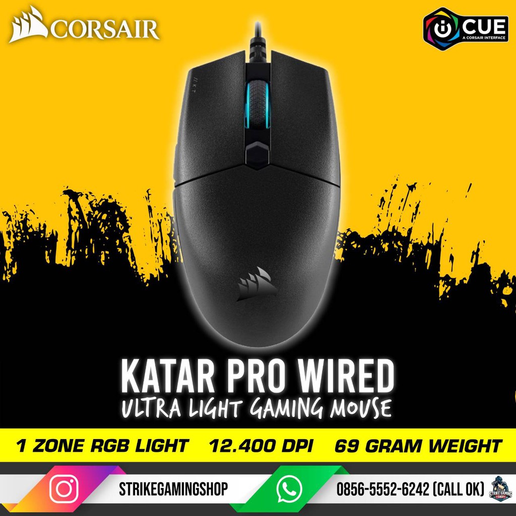 Corsair Katar Pro Wired Ultra Light Rgb Gaming Mouse | Shopee Philippines