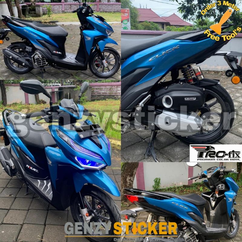 Glossy candy blue scotlet sticker metallic glossy blue sticker | Shopee ...