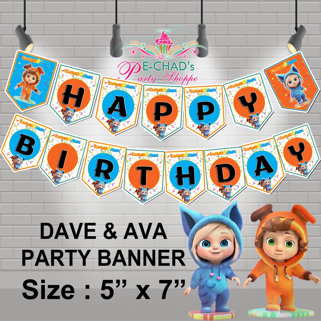 Dave & Ava Theme Party Banner | Shopee Philippines