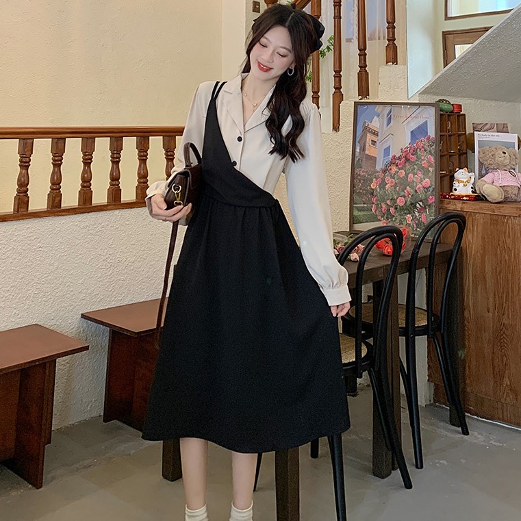 Cross-flap shirt dress REAL PHOTO stylized trendy ullzang style ...