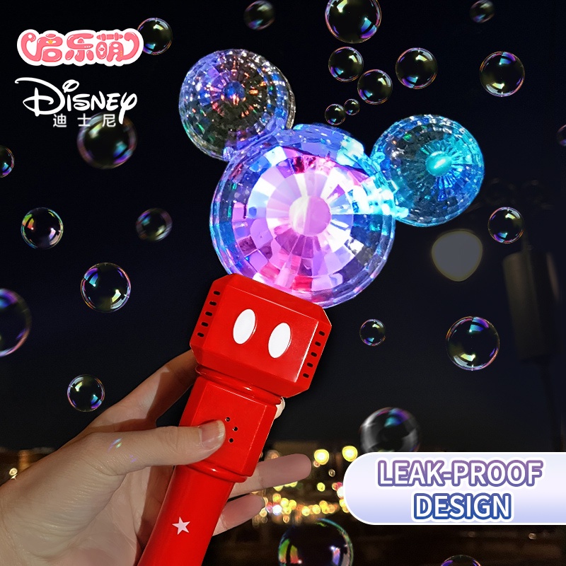 Disney Bubble Machine Mickey Minnie Electric Sound Light Magic Wand ...
