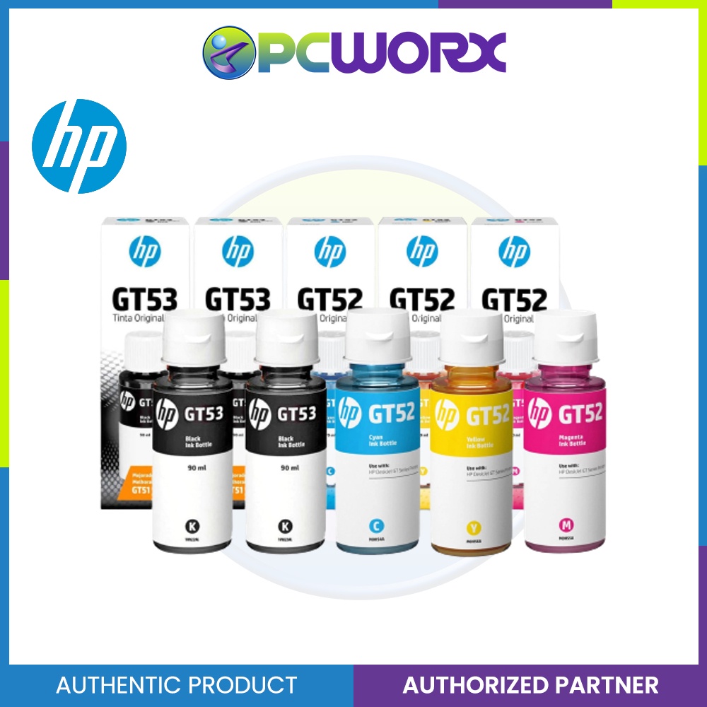 HP GT53 (Black) / GT52 (CMY) Original Ink Bottle | Shopee Philippines