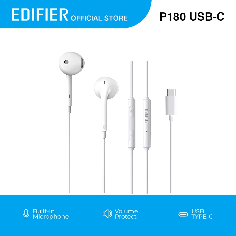 Edifier P180 Plus / P180 Type-C Built-in Microphone HD Voice Free ...