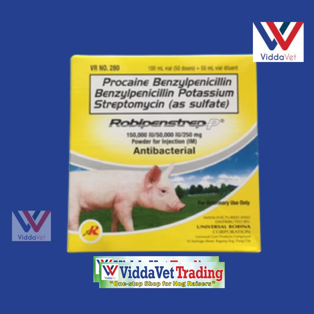 VIDDAVET URC Robipenstrep P 100ml /50 doses ROBIPENSTREP P 150,000IU ...