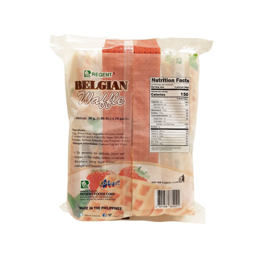 Regent Foods Belgian Waffle (Original Flavor) | Shopee Philippines