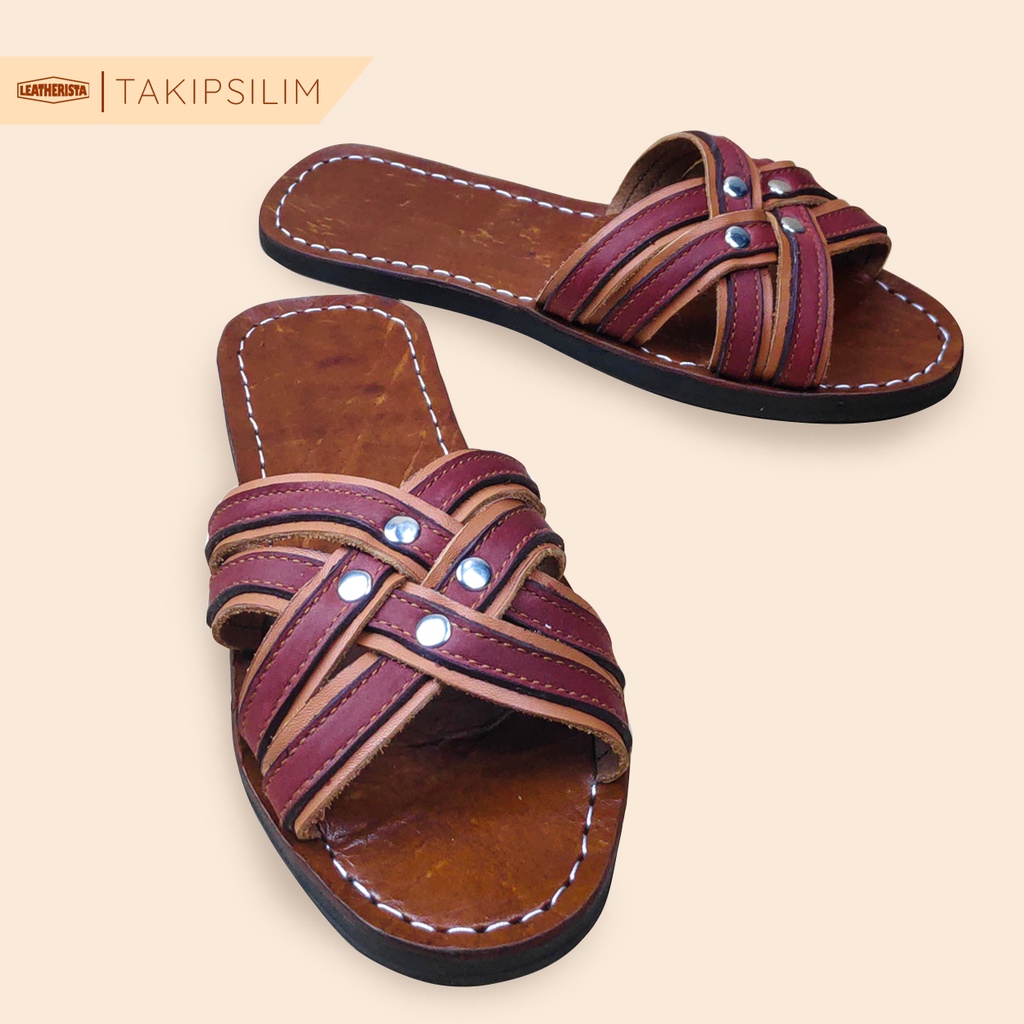 Leatherista Lokal Takipsilim (Alpombra House Leather Slippers for Men ...