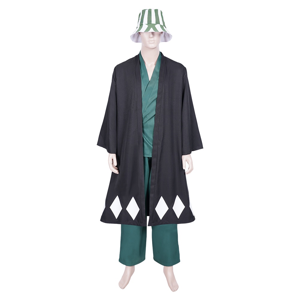 Bleach Urahara Kisuke Cosplay Costume Coat Pants Hat Outfits Halloween ...