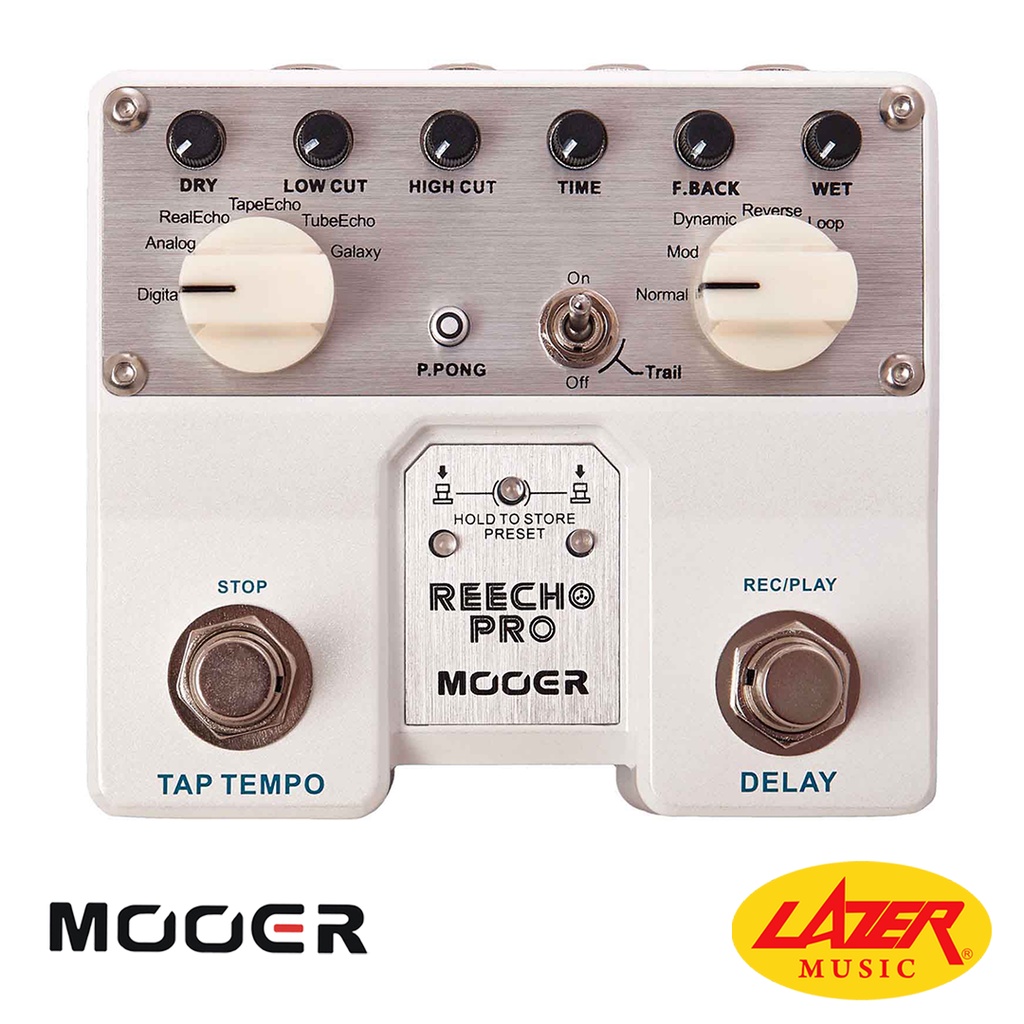 Mooer Reecho Pro Digital Delay With Tap Tempo Effects Pedal (REECHO PRO ...