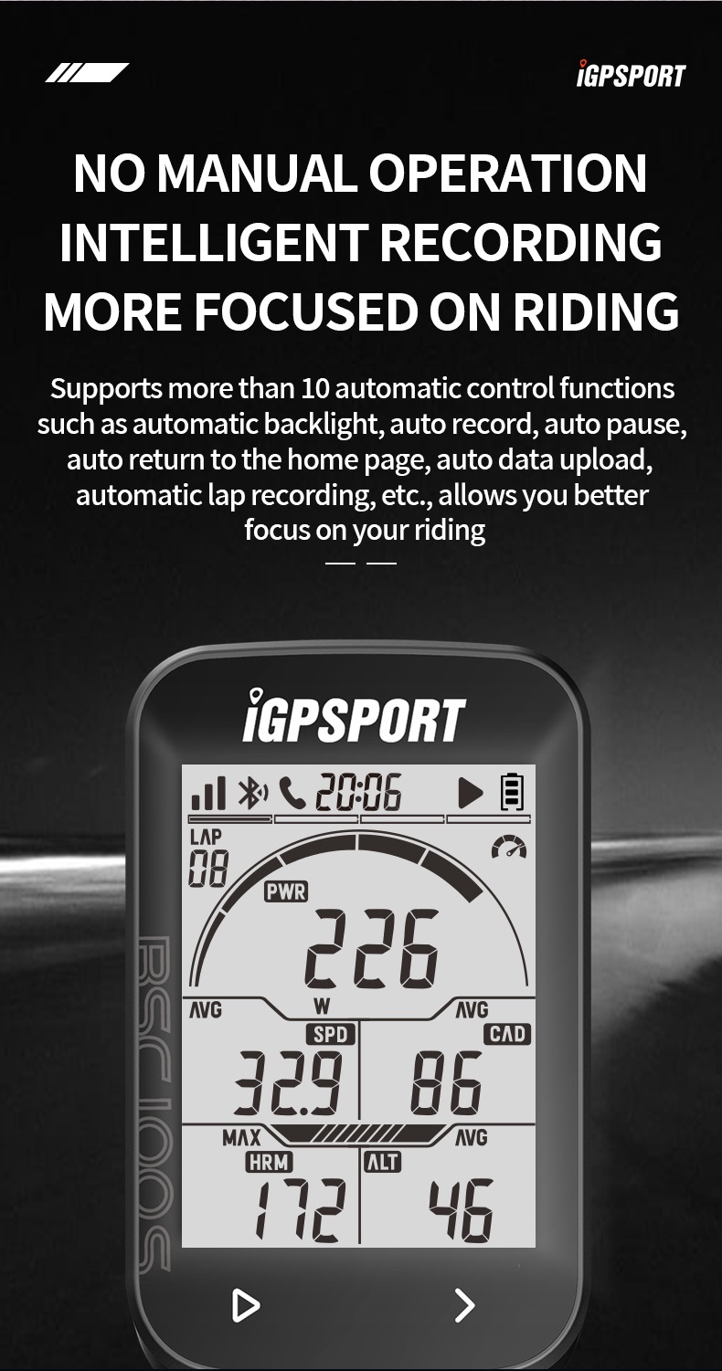 Igpsport Bsc100s Gps Bicycle Computer Bluetooth Ant+ Wireless ...