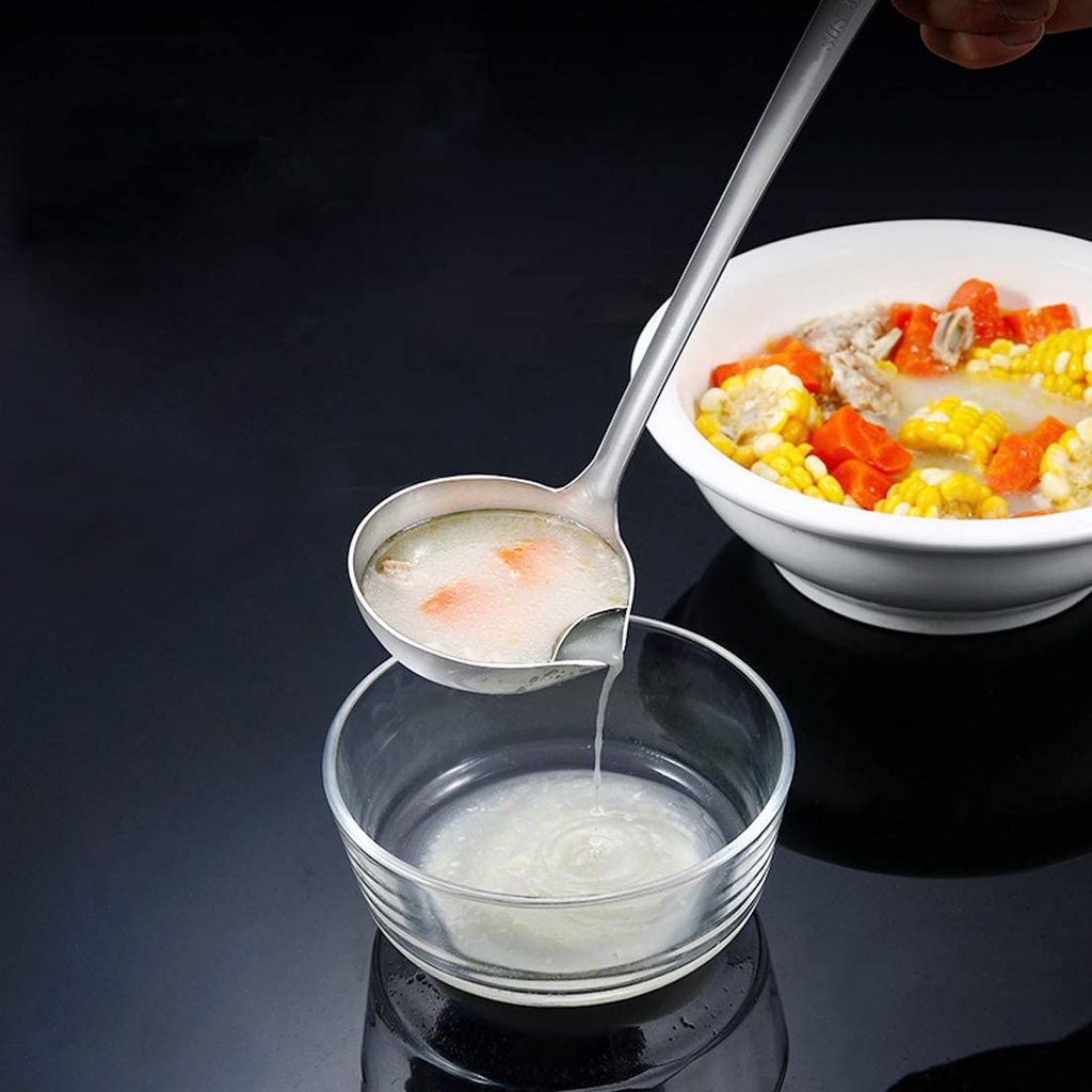 Stainless Steel Oil Separator Soup Ladle Gravy Food Fat Separator ...