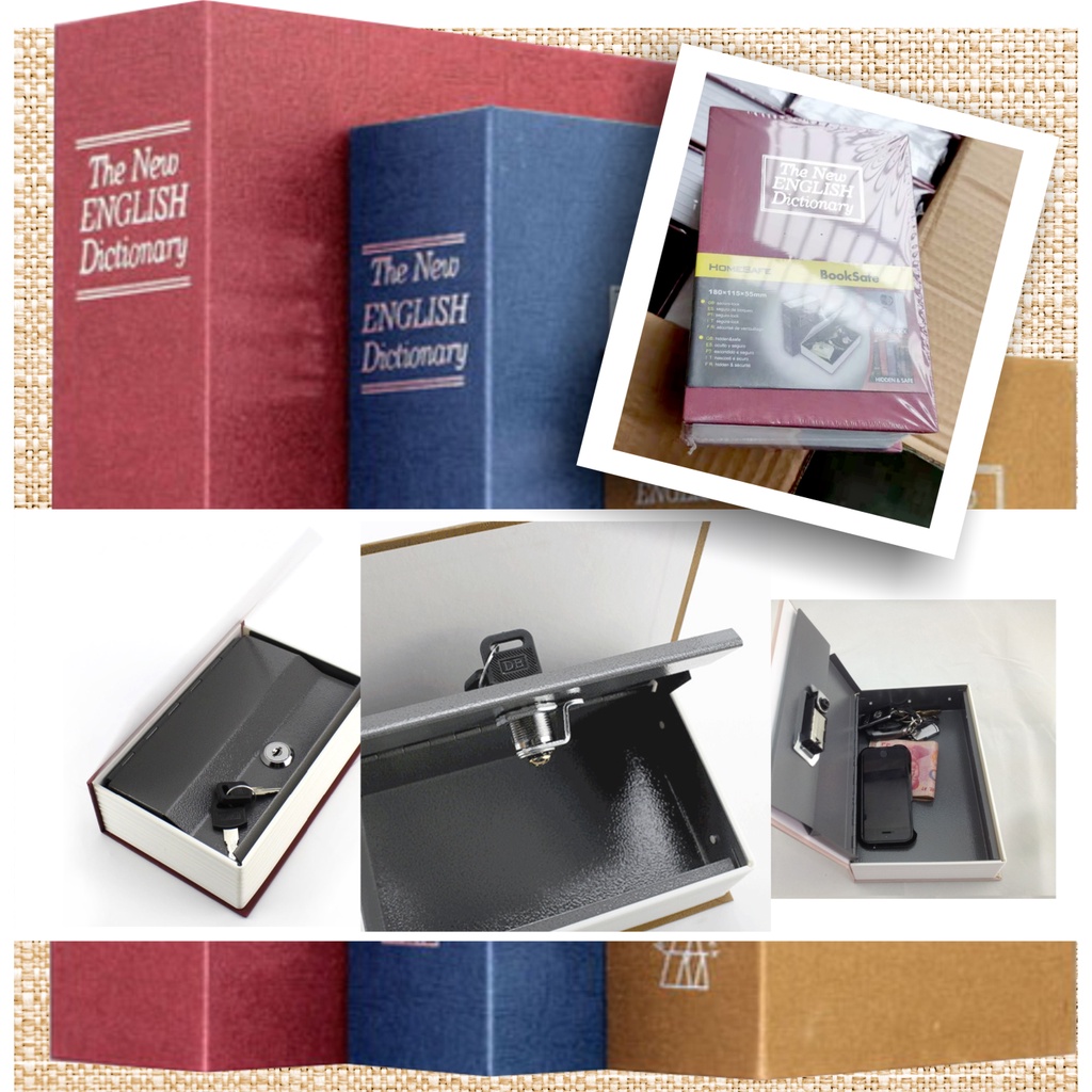 Thick Dictionary Book Shape Storage BOX+Key (SECRET BOX) | Shopee ...