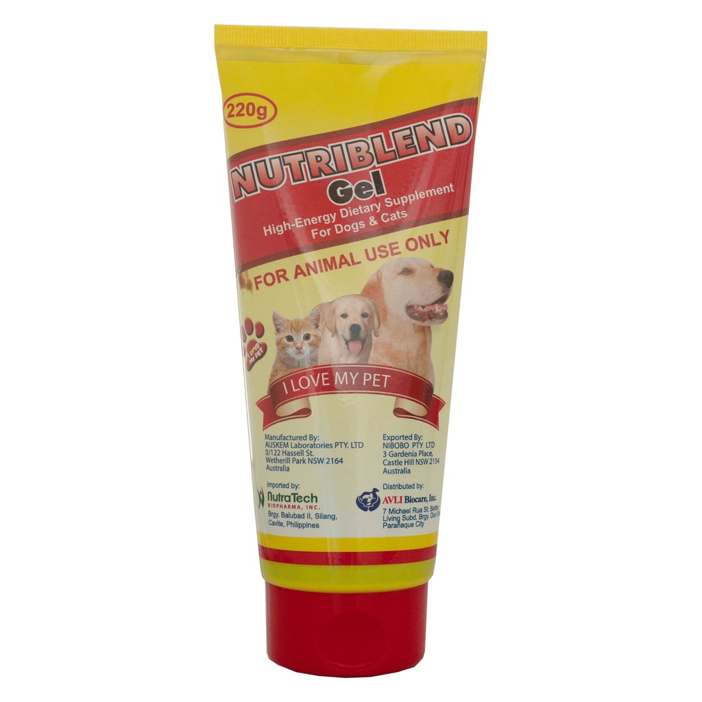 Nutriblend Gel (Multivitamin Paste) for Dogs & Cats 220g | Shopee ...