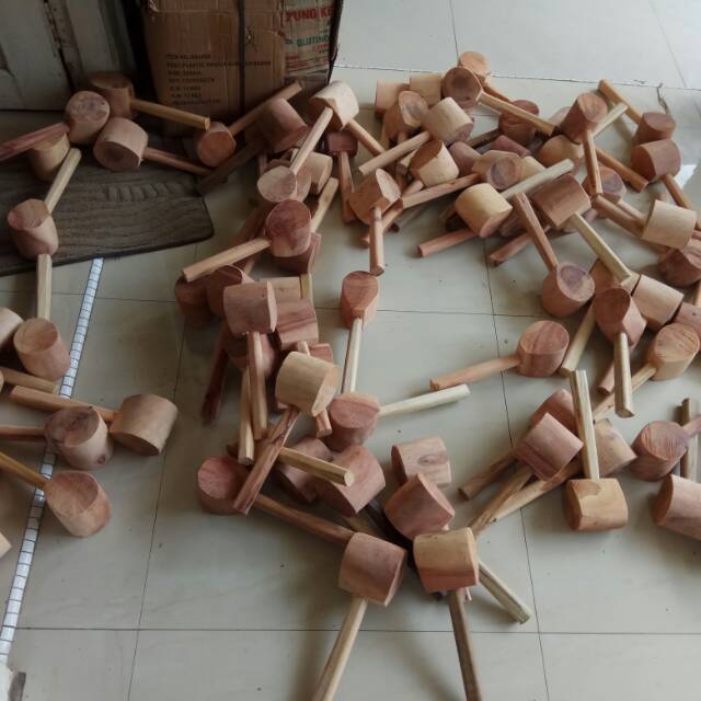 KAYU Wooden HAMMER / ORIGINAL SAWO WOOD BELT FOR CARVING | Shopee ...