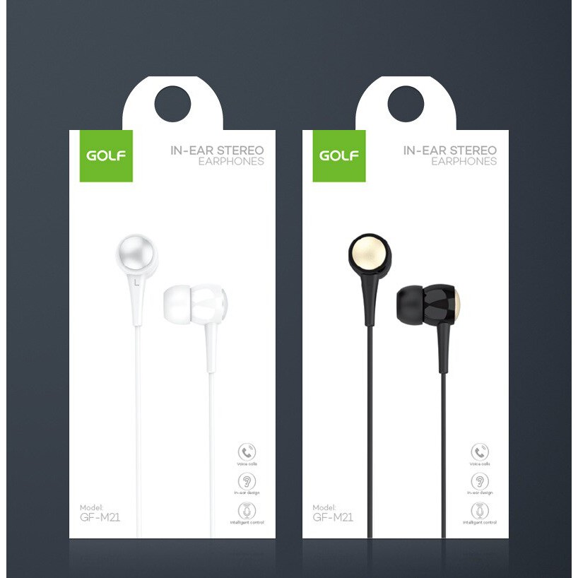 Original Golf In-Ear Stereo Earphone Gf M21 Wired Headset with Built In ...
