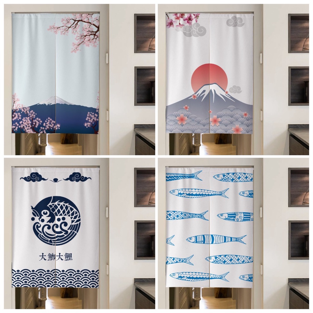 Customizable Door Curtain Japanese Style Izakaya Half Long Decorative ...