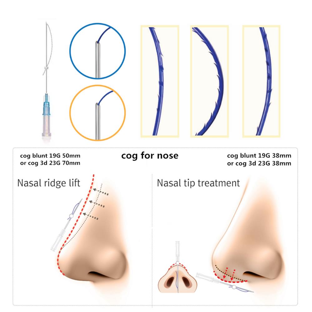 Pdo Pcl Nose L Blunt 19G 38mm 50mm hilos pdo thread for nose tip nose lifting hilos tensores pdo ...