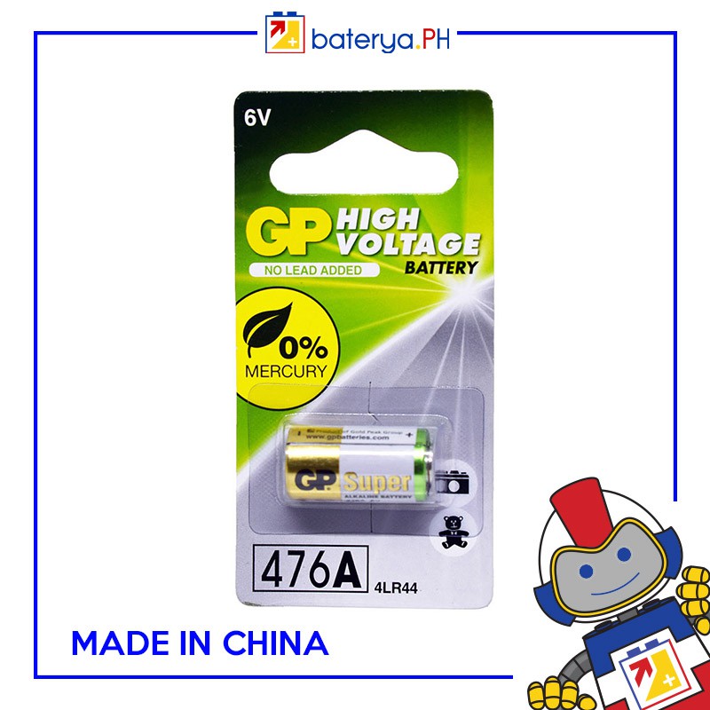 GP 4LR44 6V High Voltage Alkaline 476A, 4AG13, A544, 544, PX28A, L1325 ...