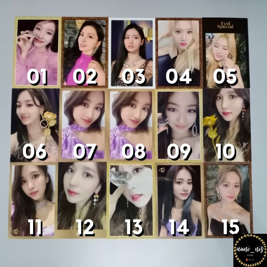 TWICE Feel Special Official Photocard pc Nayeon Jeongyeon Momo Sana Jihyo Mina Dahyun Chaeyoung ...