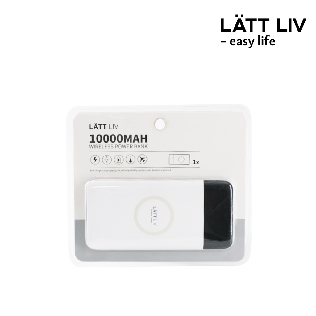 LATT LIV Wireless Power Bank - 10000mAh | Shopee Philippines