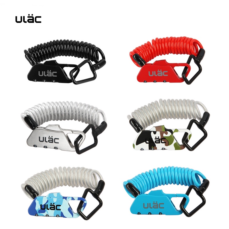 ULAC Mini Bike Lock 1200mm Fold Backpack Cycling Helmet Bicycle Cable ...