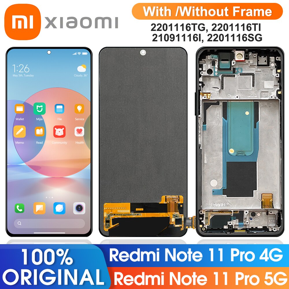 Original Display for Xiaomi Redmi Note 11 Pro 4G 2201116TG Lcd Display ...