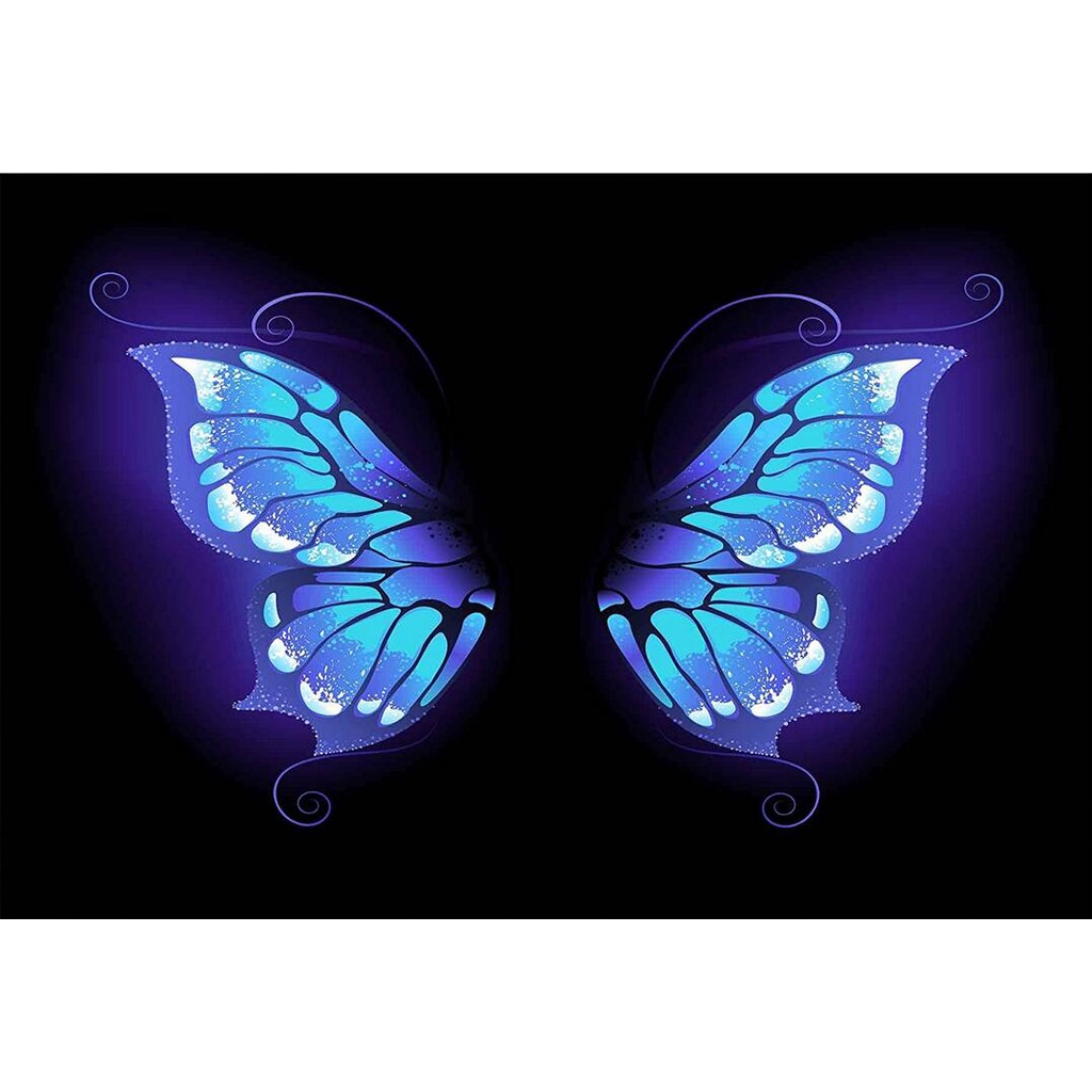 Blue Butterfly Wings Backdrop Dreamlike Portrait Photo Background for ...