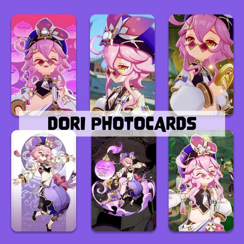 Genshin Impact Photocards - DORI Textured Photocards Front and Back ...