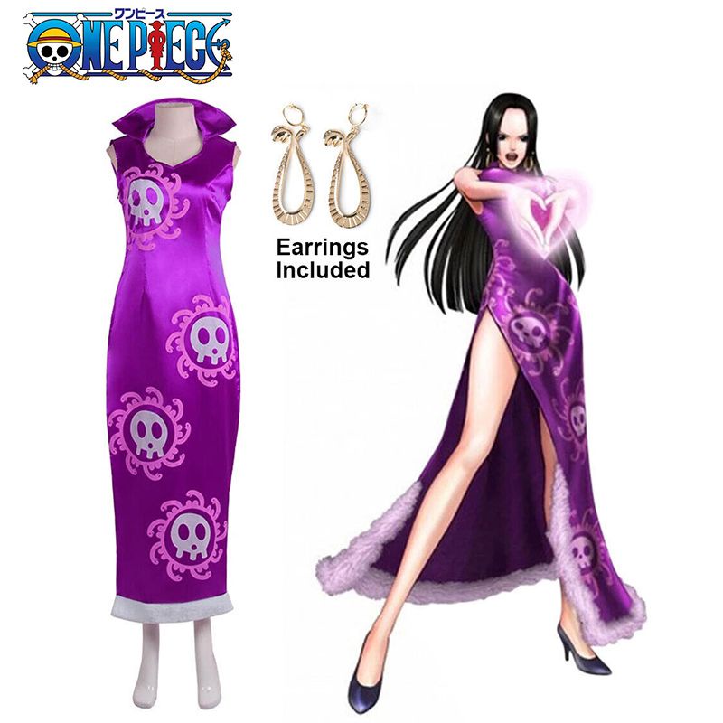 Anime One Piece Cosplay Boa Hancock Cosplay Costume Dress Halloween ...