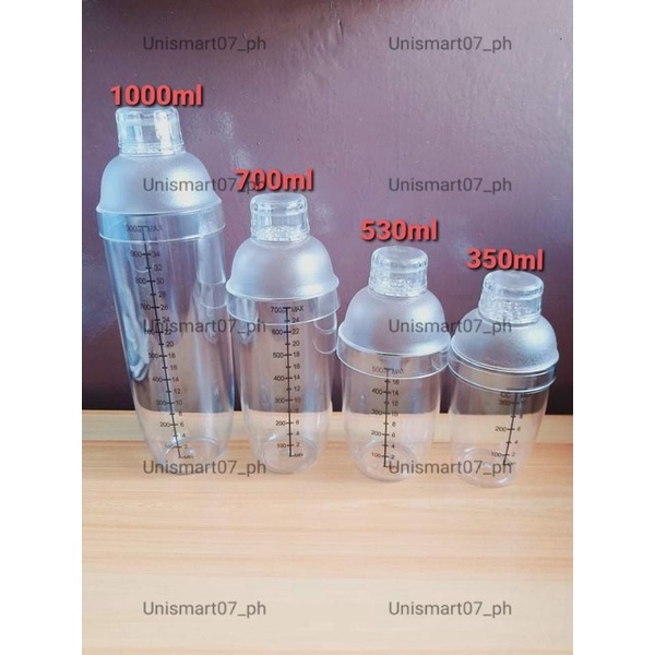 High Quality Acrylic for Milk Tea and Juice Cocktail Shaker 350ml, 530ml, 700ml and 1000ml ...