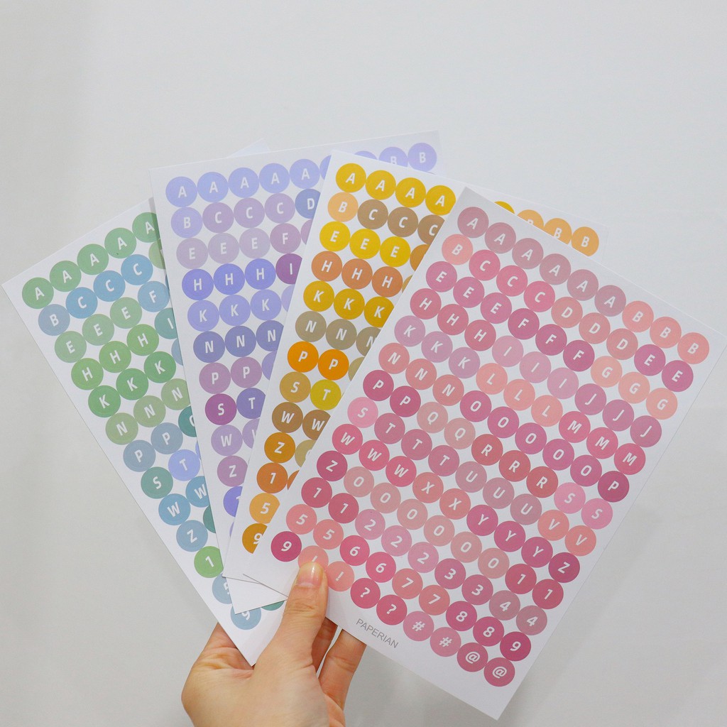 Ins Style Letter Stickers Girl Heart Color English Letter Small Pattern ...