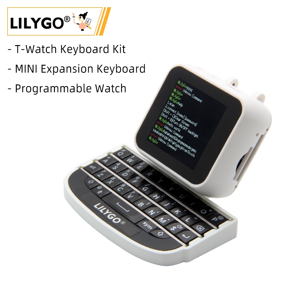 LILYGO® TTGO T-Watch Keyboard Mini Computer ESP32 Main Chip Wireless ...