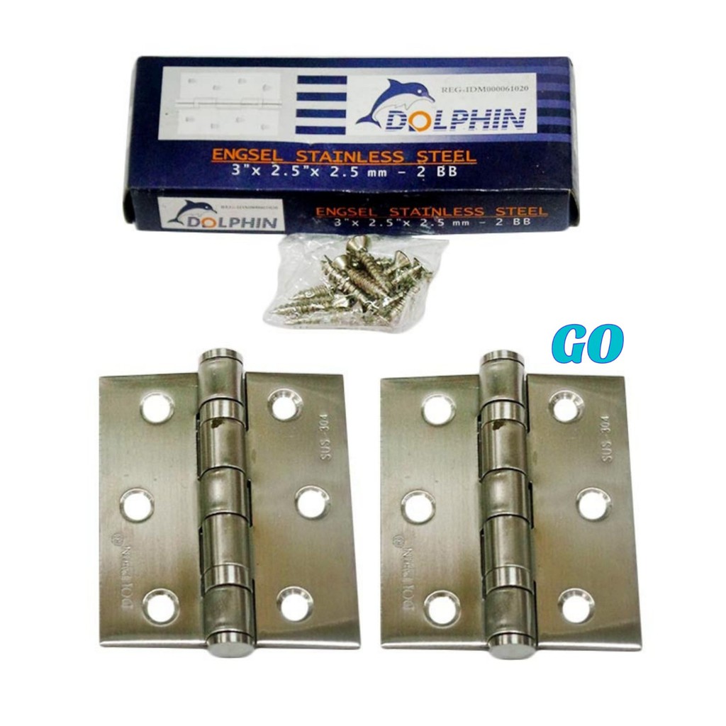 Dolphin Original SUS 304 Stainless Hinges - 3 Inch Door Hinges | Shopee Philippines