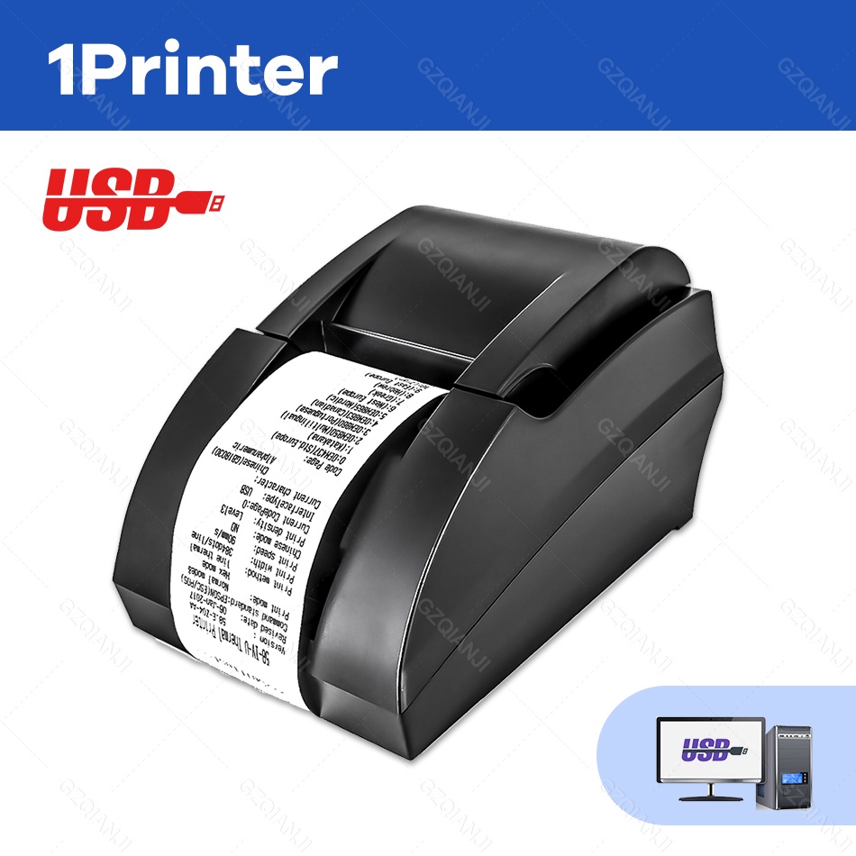 58mm USB Receipt POS Bill Thermal Printer Paper Mesin Print Resit RJ11 ...